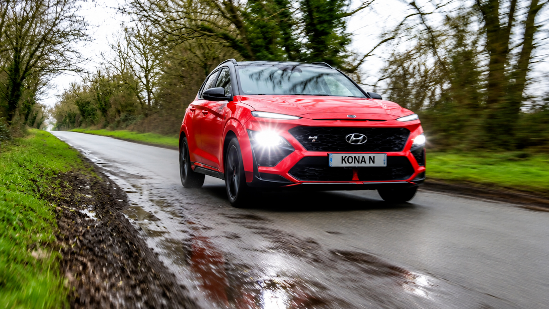 Testing the different drive modes in the Hyundai Kona N
