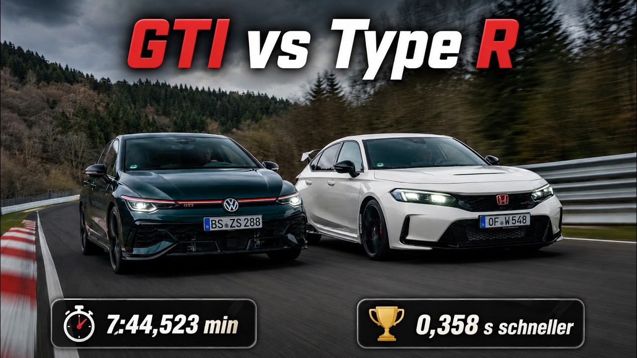 2026 VW Golf GTI Edition 50 vs. Honda Civic Type R auf der Nordschleife