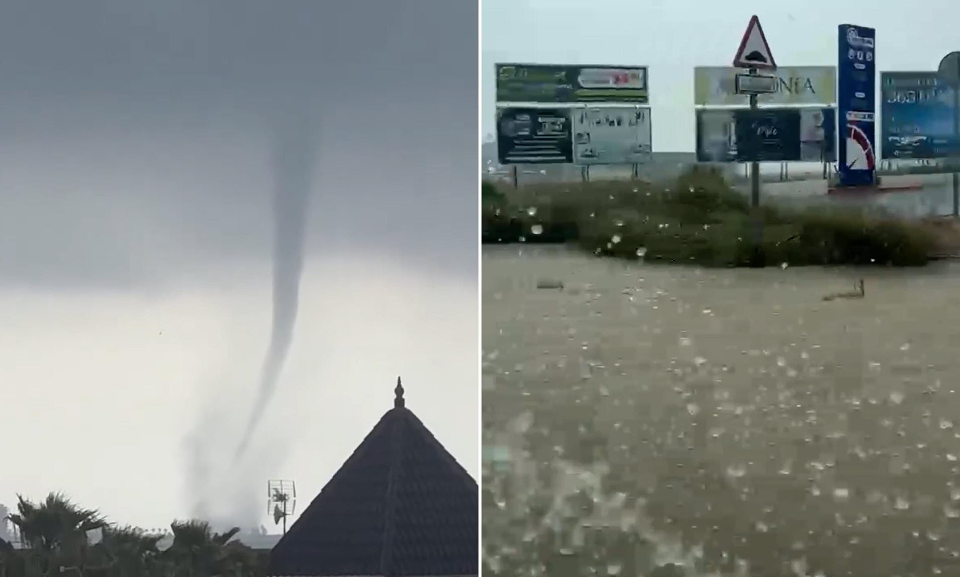 Roads become rivers in southern Spain as freak storms hit holiday hotspots