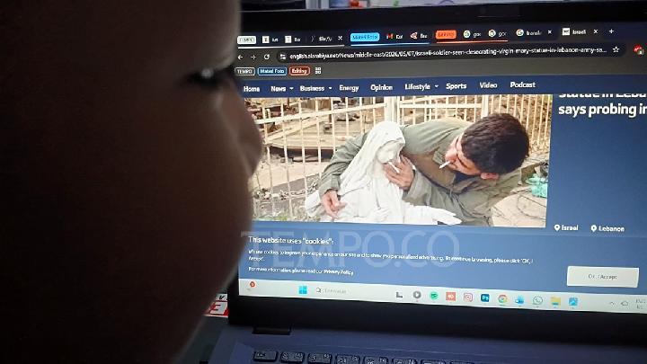 Tentara Israel menistakan patung Bunda Maria di Libanon