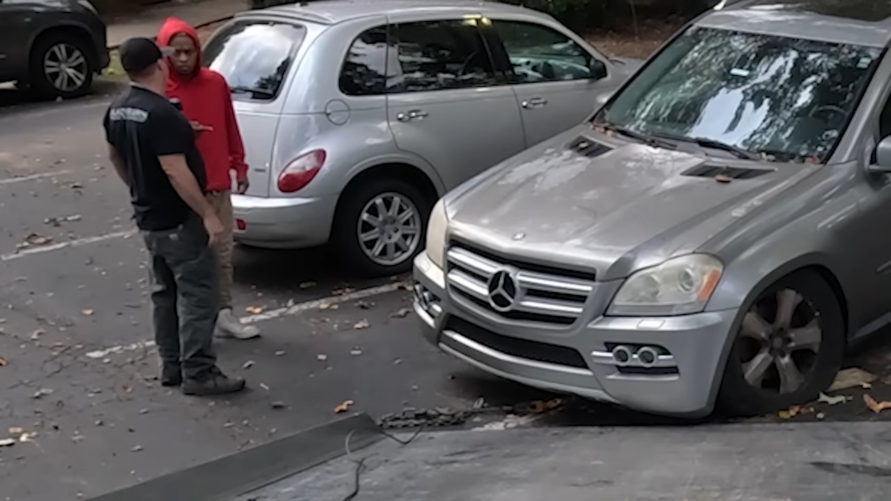Keep parking there - so they finally taught him a lesson