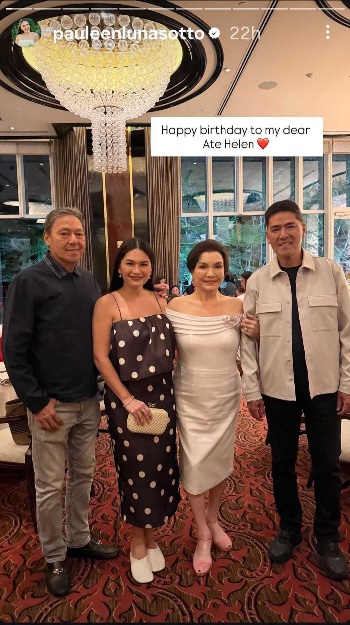 Helen Gamboa, ipinagdiwang ang 81st birthday; Pauleen Luna, ipinasilip ...