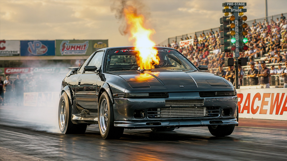 900HP 2JZ Supra full boost no-prep drag racing action