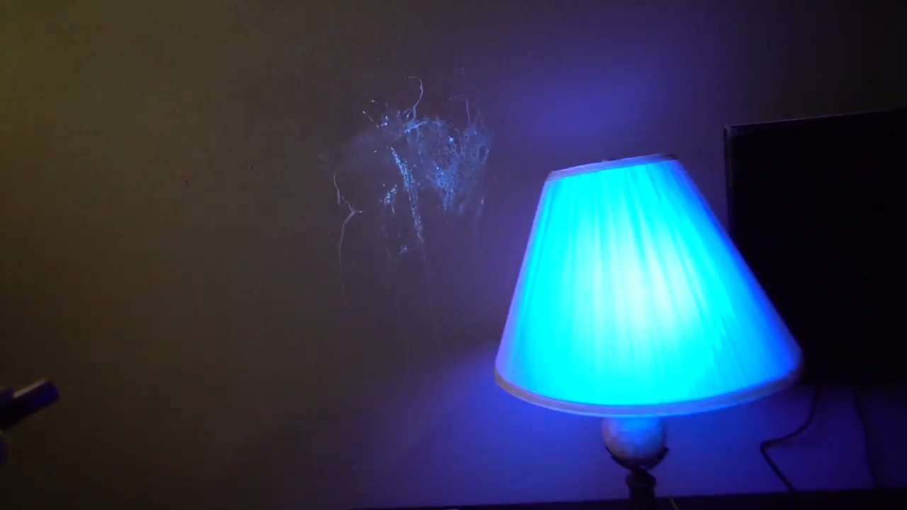 He checked a cheap hotel room with a UV light and immediately regretted it