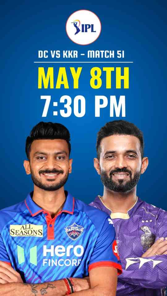IPL 2026: Delhi Capitals vs Kolkata Knight Riders head-to-head record