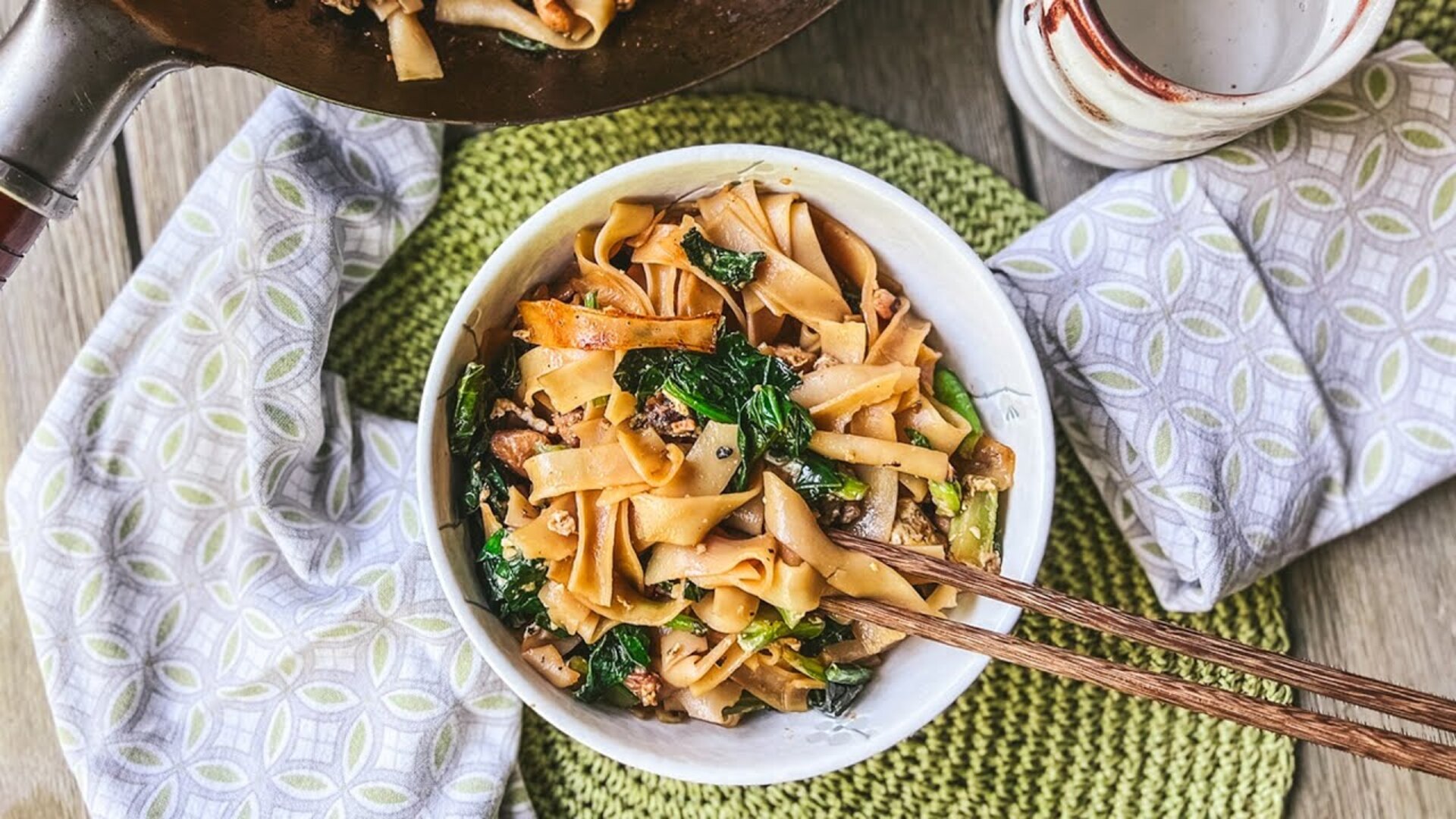 Savory chicken pad see-ew recipe
