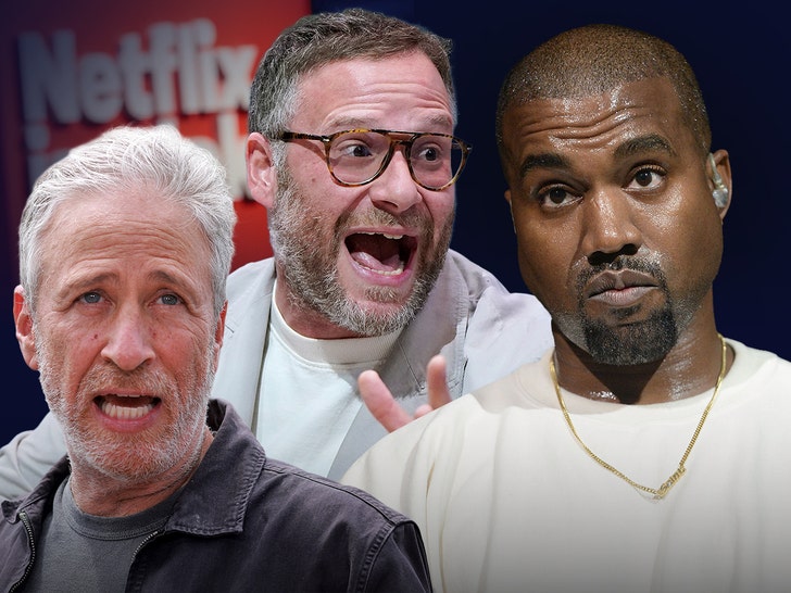 Seth Rogen and Jon Stewart rip Kanye West for antisemitic comments