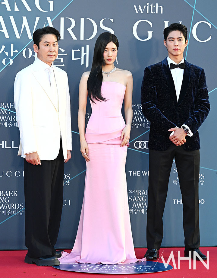 [포토] 신동엽-수지-박보검 '백상 장수 MC'