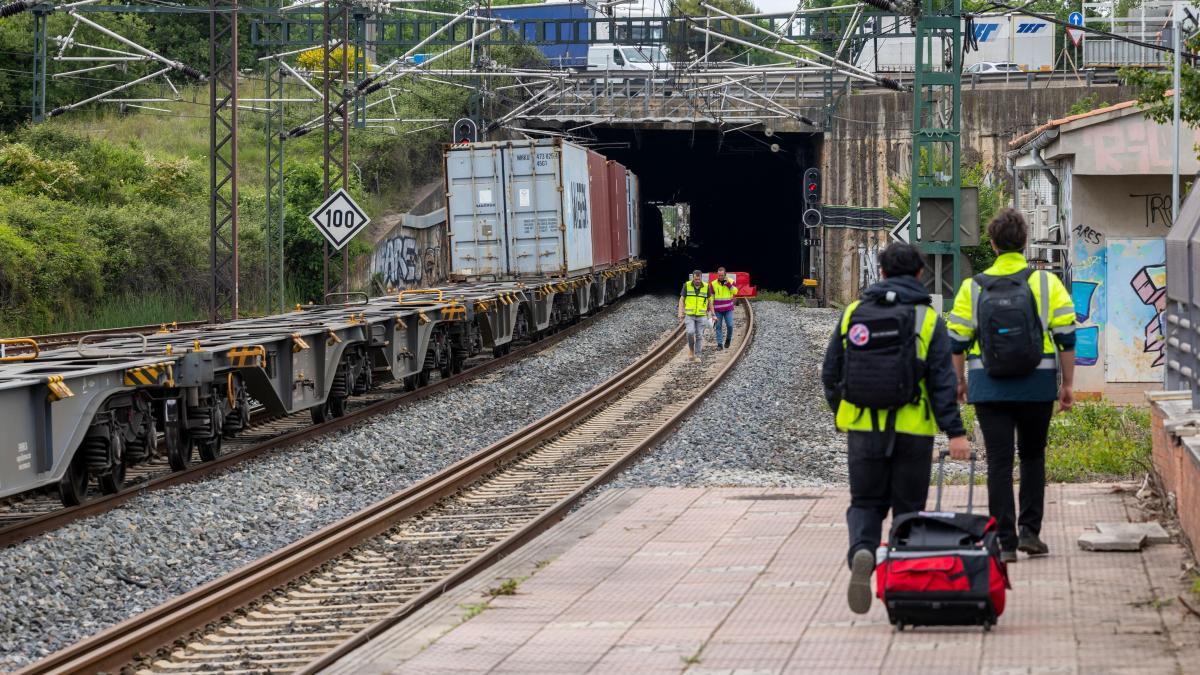 El descarrilamiento de un tren de mercancías interrumpe la circulación ...