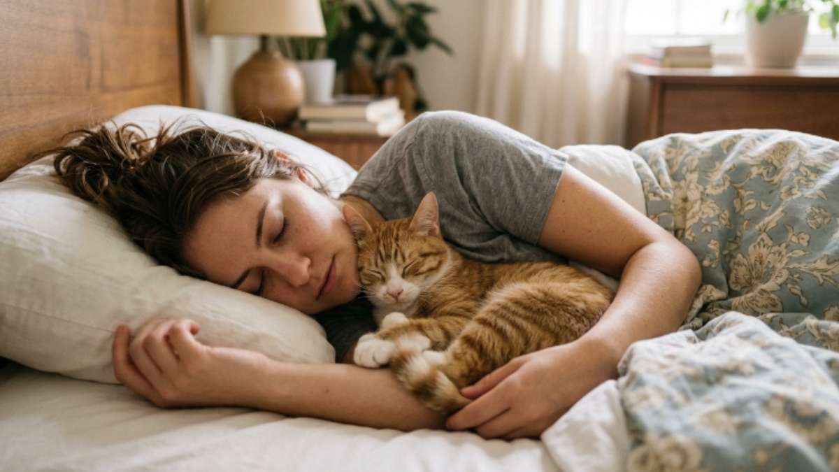 The surprising and curious reason why cats sleep on your chest