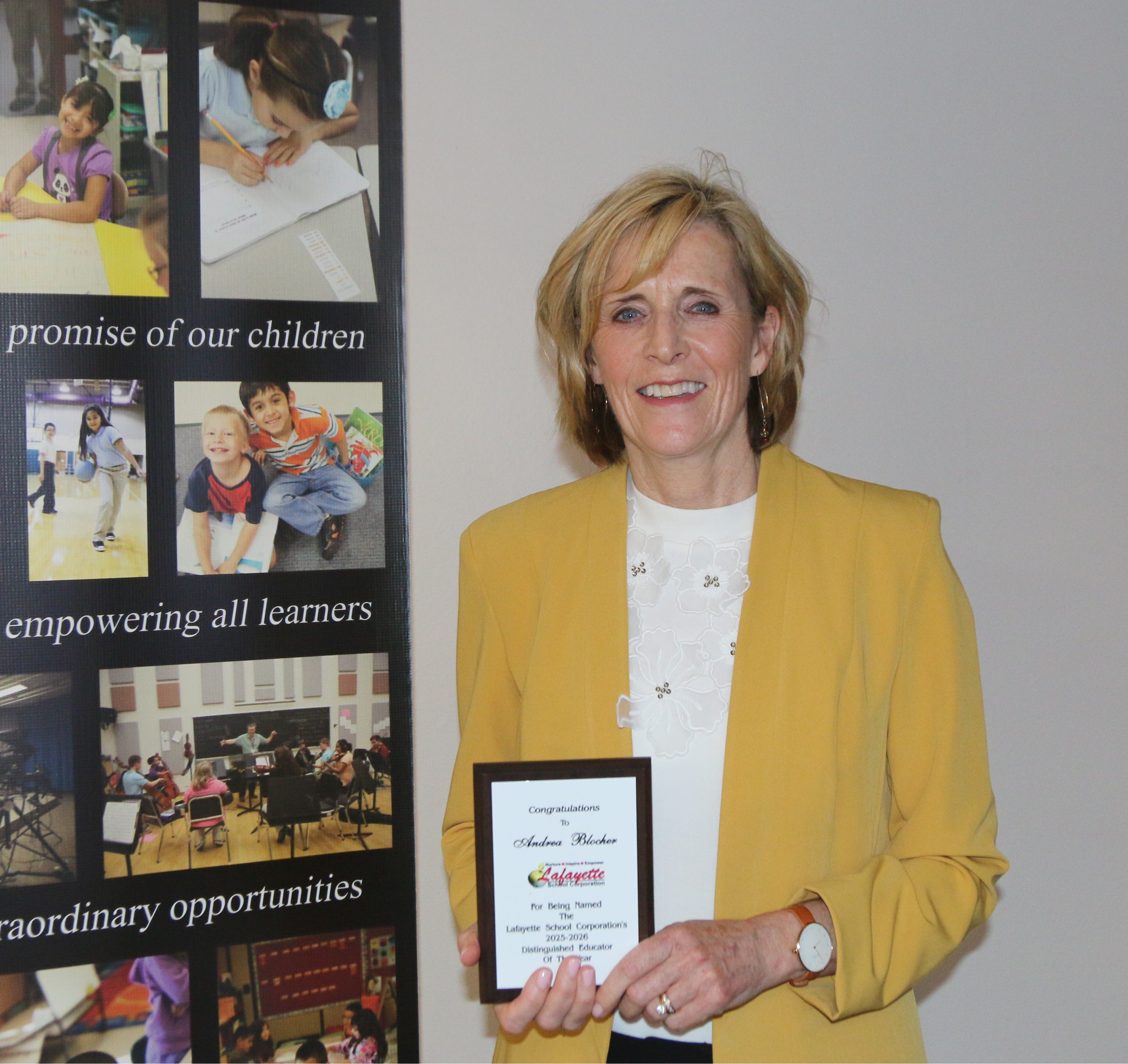 Lafayette honors veteran teacher as 2026 top educator award winner