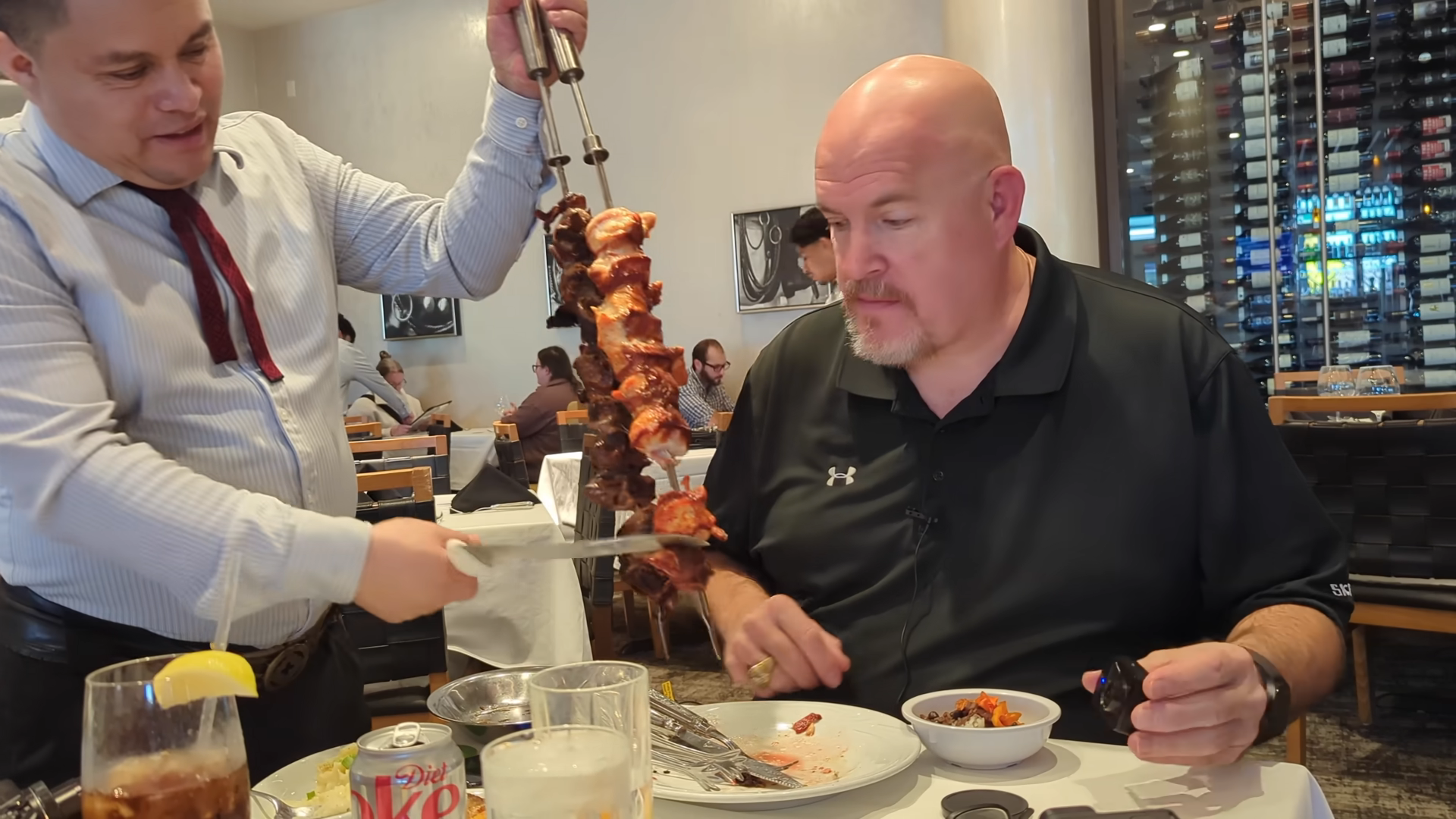 He set a new steak record at an all you can eat steakhouse