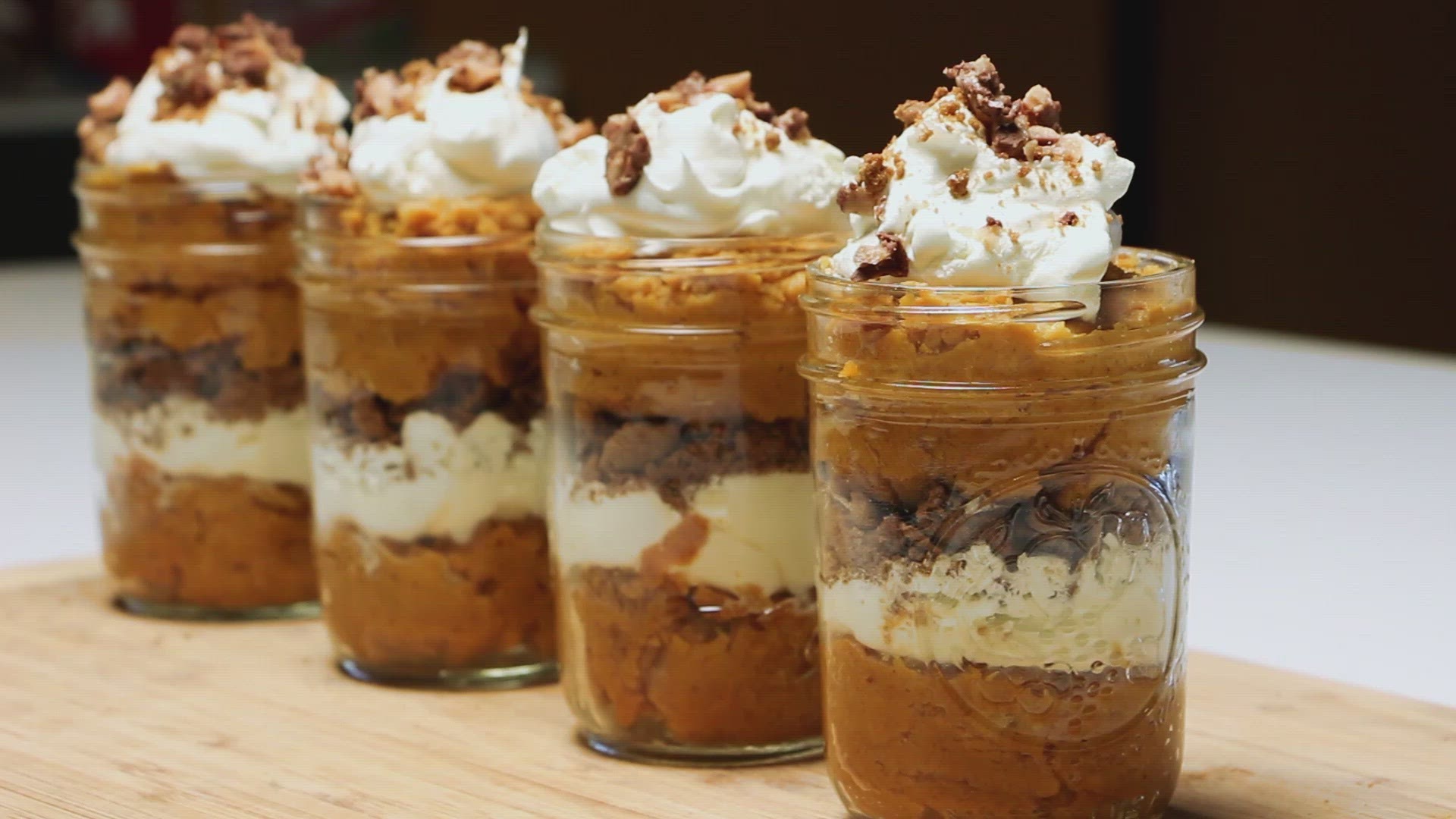Turn store-bought pie into pumpkin gingersnap parfaits