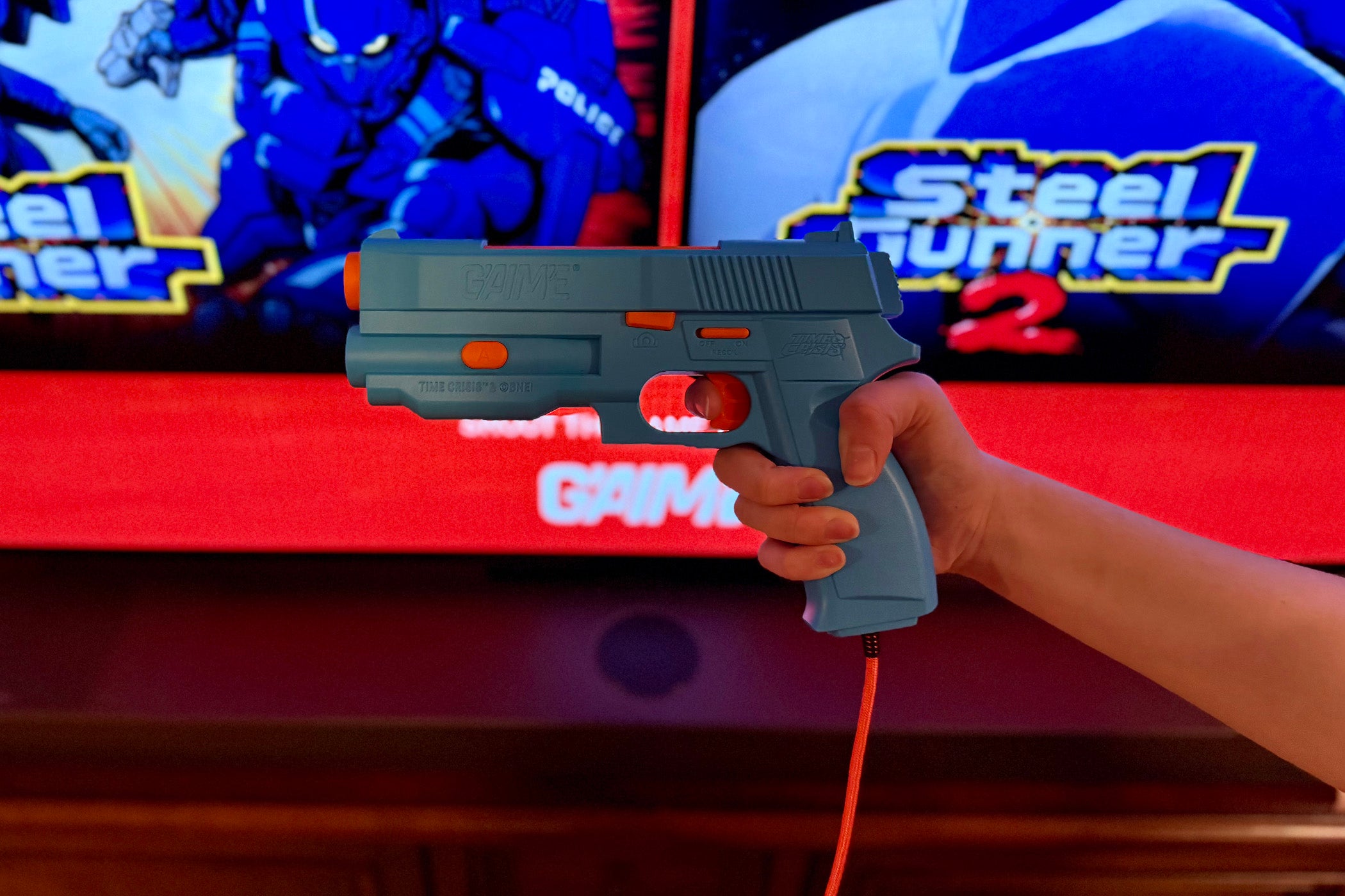 G'AIM'E Time Crisis light gun – photos and screenshots
