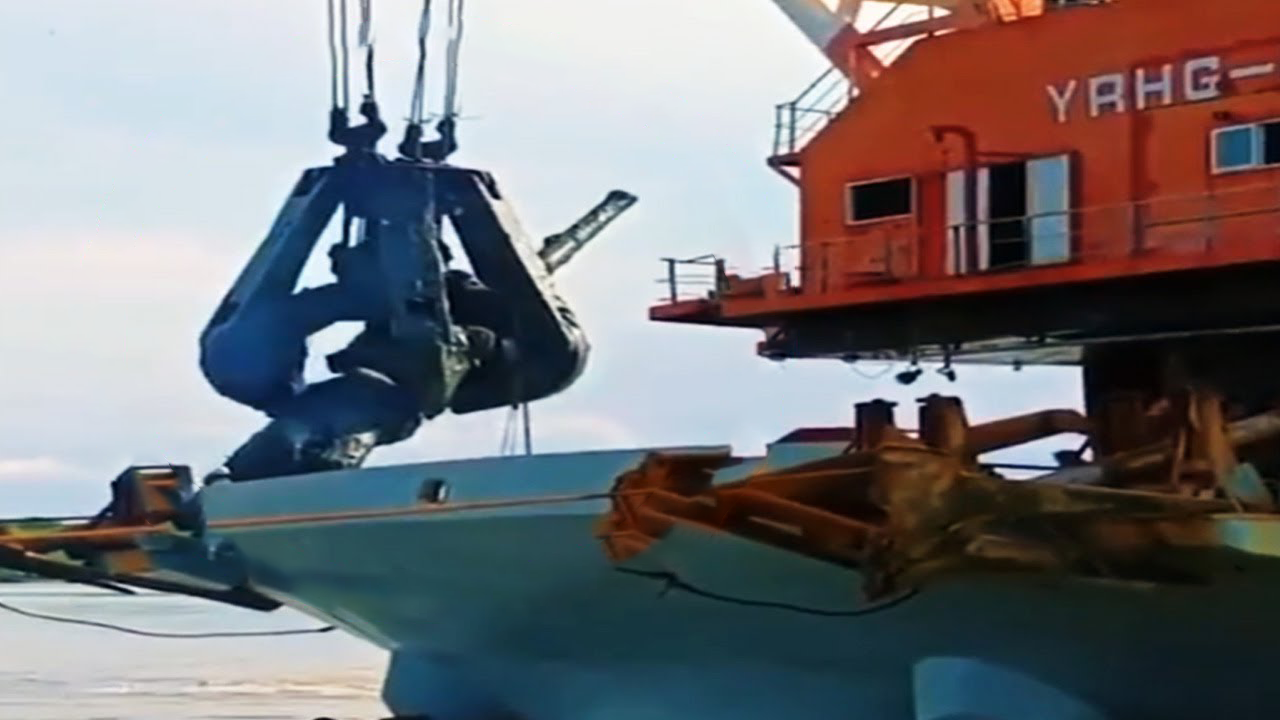 The ship accused of tearing apart World War II war graves for scrap