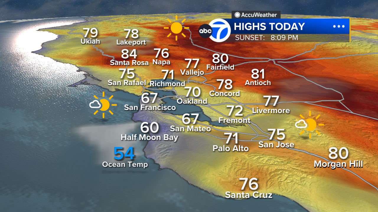 AccuWeather forecast: Coast remains cloudy and cooler, warm weekend ahead
