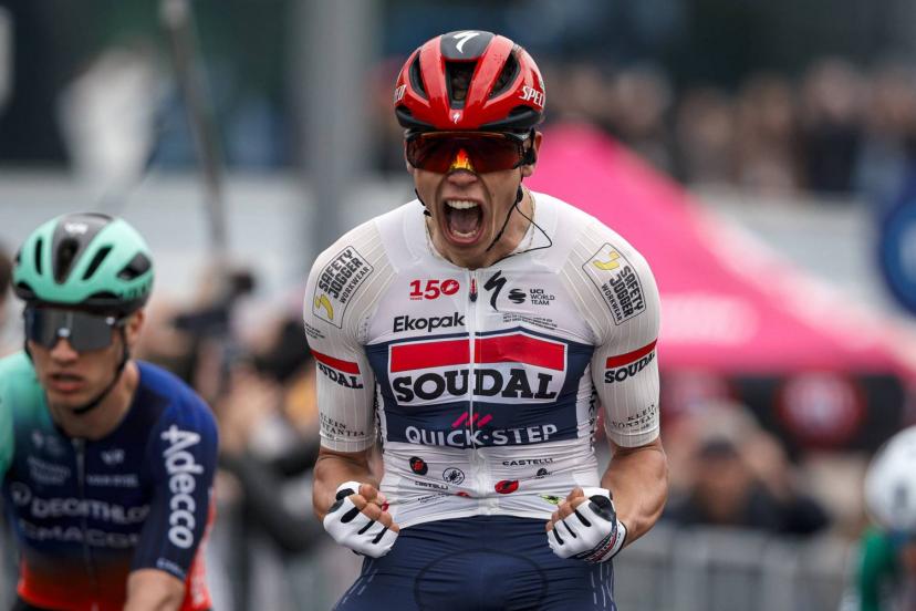 Magnier remporte au sprint la 1re étape, marquée par une énorme chute