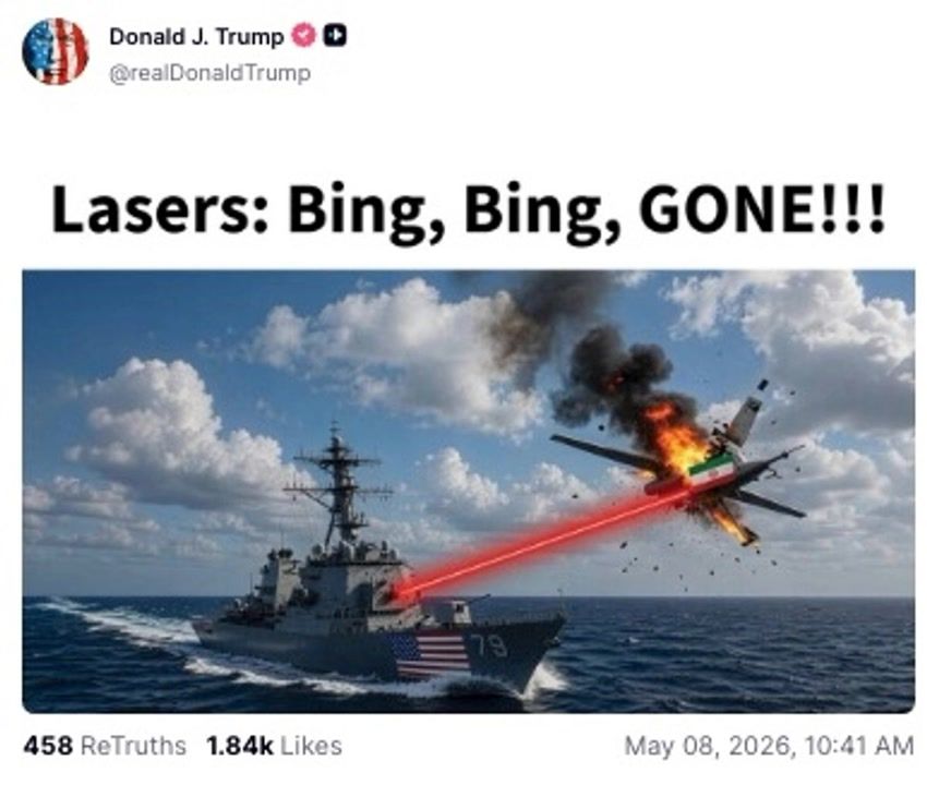 Trump fires back with Truth Social meme