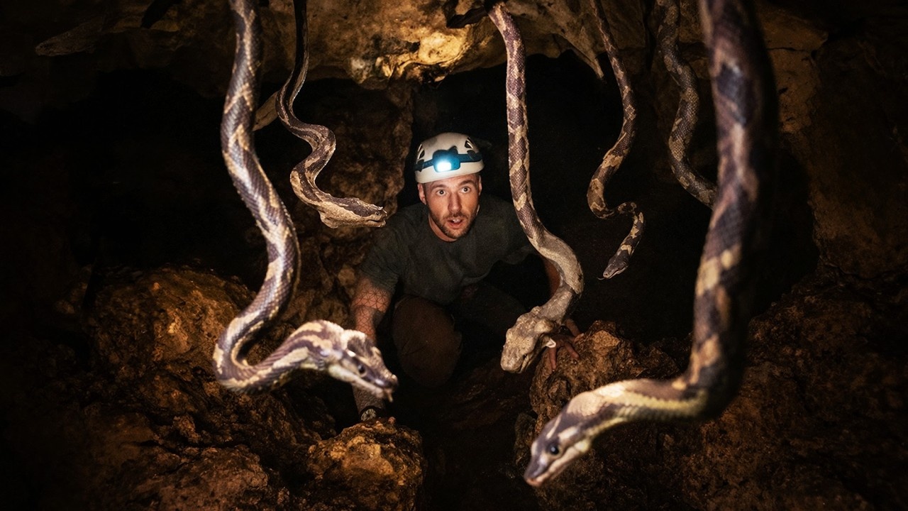 It looked like a dark cave... then something started moving above us