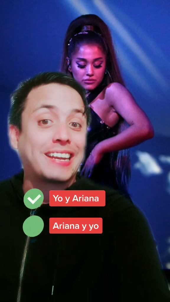 ¿El pronombre yo va al final obligatoriamente? #arianagrande #español