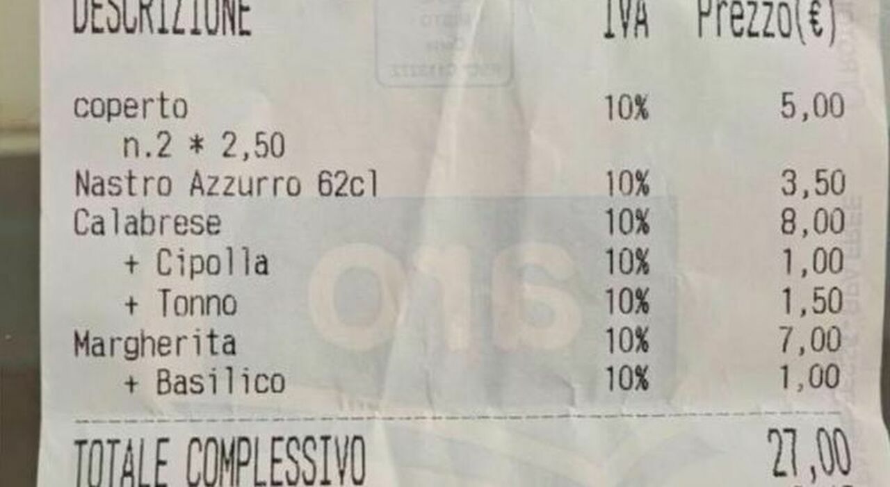 Scontrino pazzo in pizzeria: un euro in più per una foglia di basilico ...