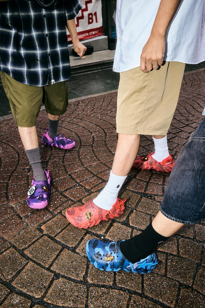 Bape x Crocs return for second collab with color camo Echo RO clogs