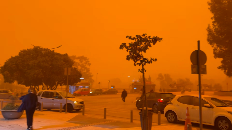 Changing sky colors can signal weather conditions