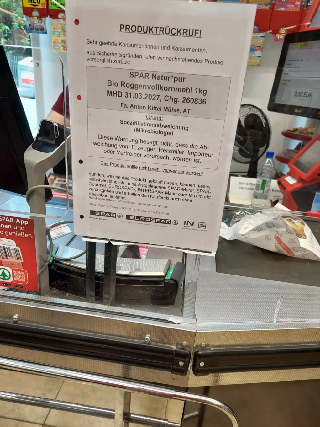 Produktrückruf: SPAR warnt an Kassa jetzt vor diesem Mehl