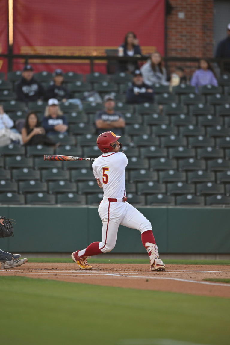 Early offensive explosion propels USC baseball to rout of Nevada