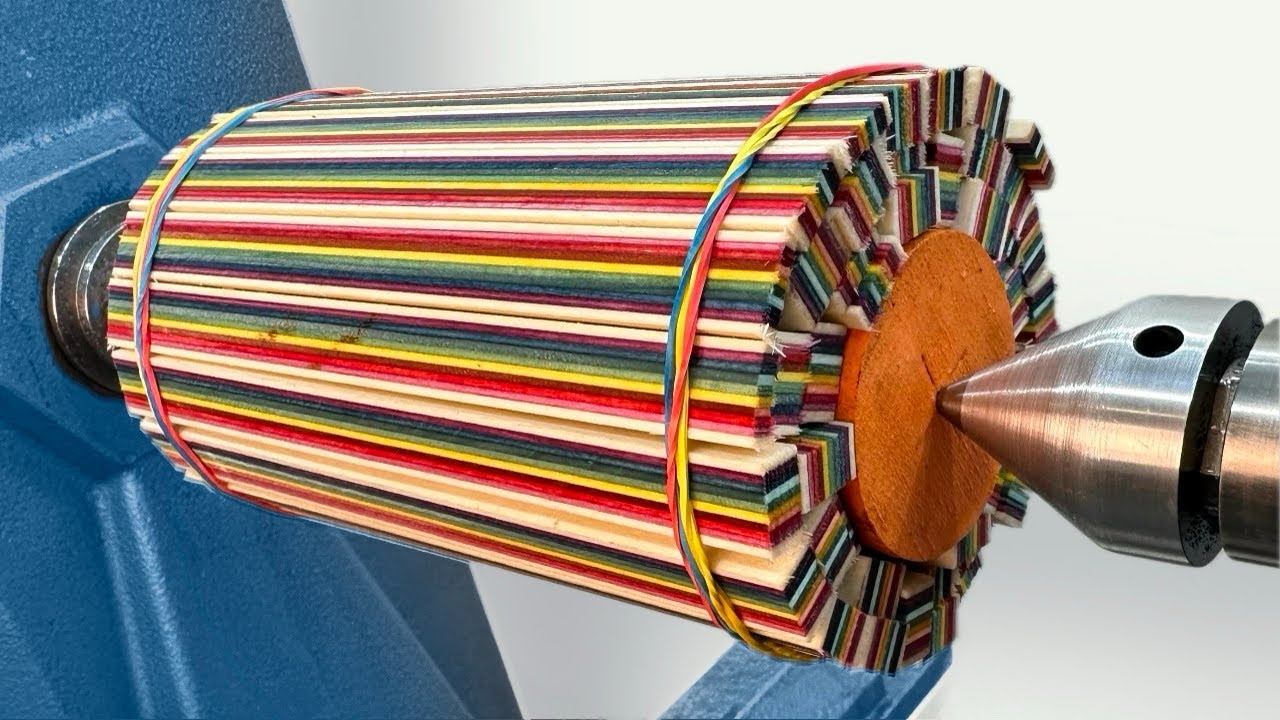 Watch what happens when layers of plywood explode into color