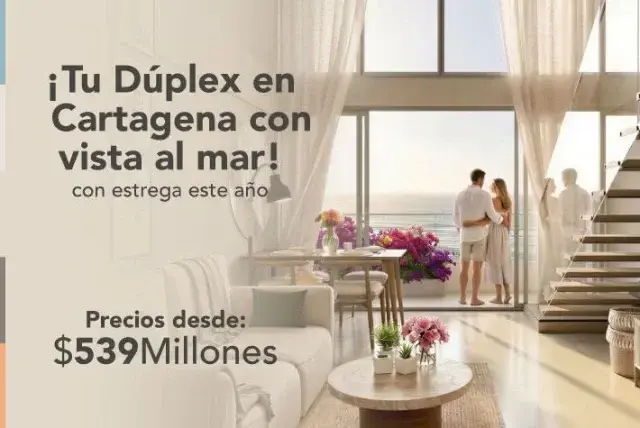 Invierta en Cartagena, su dúplex con vista al mar desde $539 millones