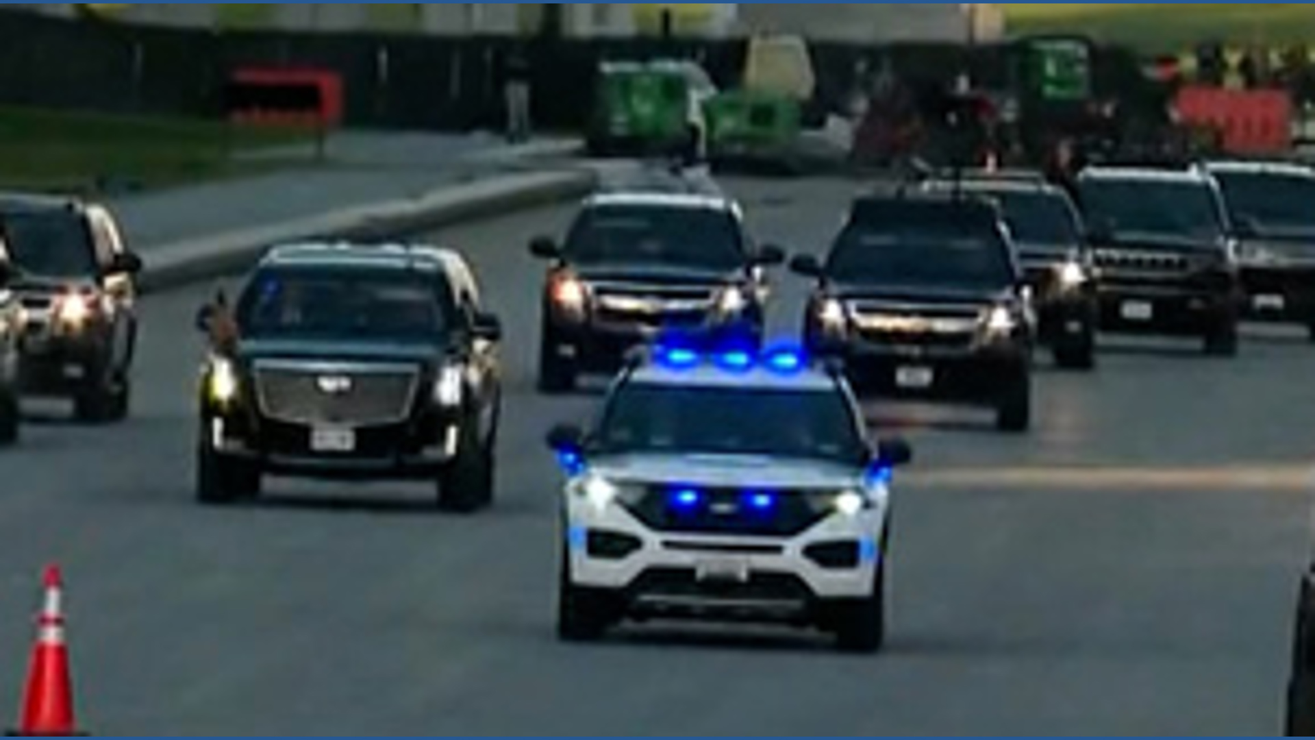 Trump drives through reflecting pool amid renovation