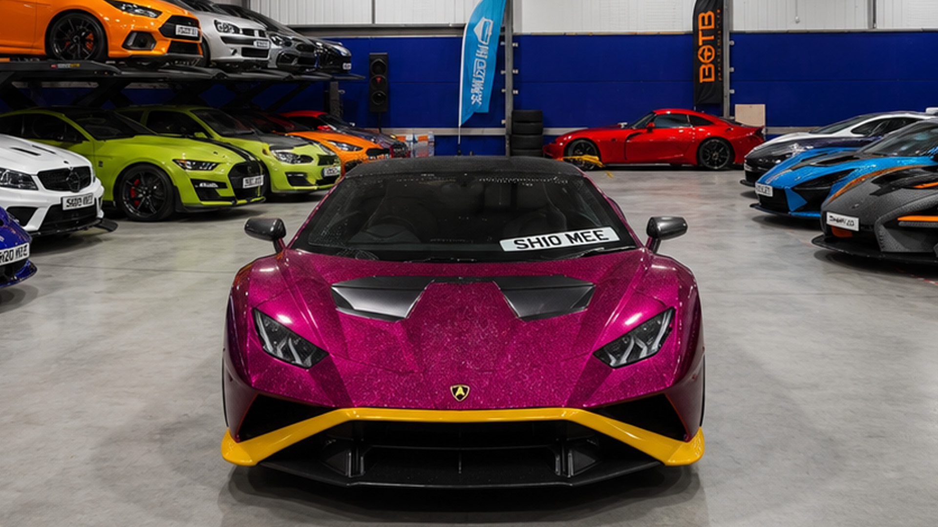 Luxury hypercar collection featuring Lamborghini McLaren and Bugatti models