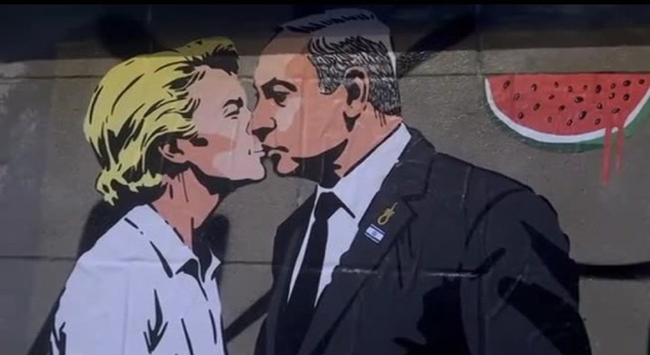 A Bruxelles e Roma le opere pro-Palestina della street artist Laika
