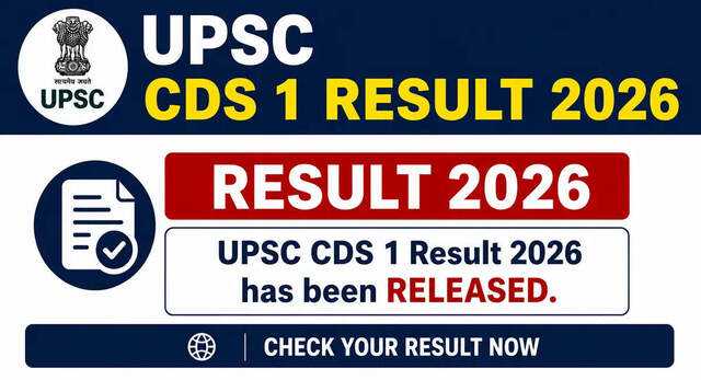 UPSC CDS-I exam 2026 results announced