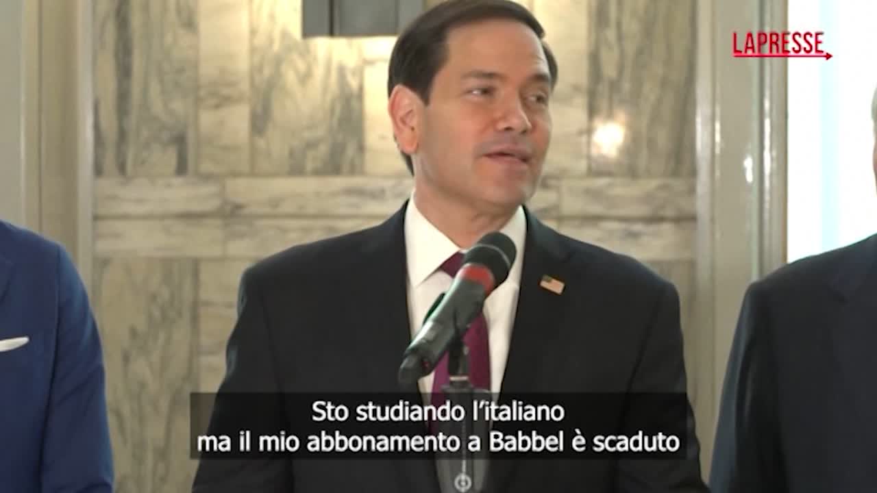 Marco Rubio a Roma: "Sto studiando l'italiano ma il mio abbonamento a ...