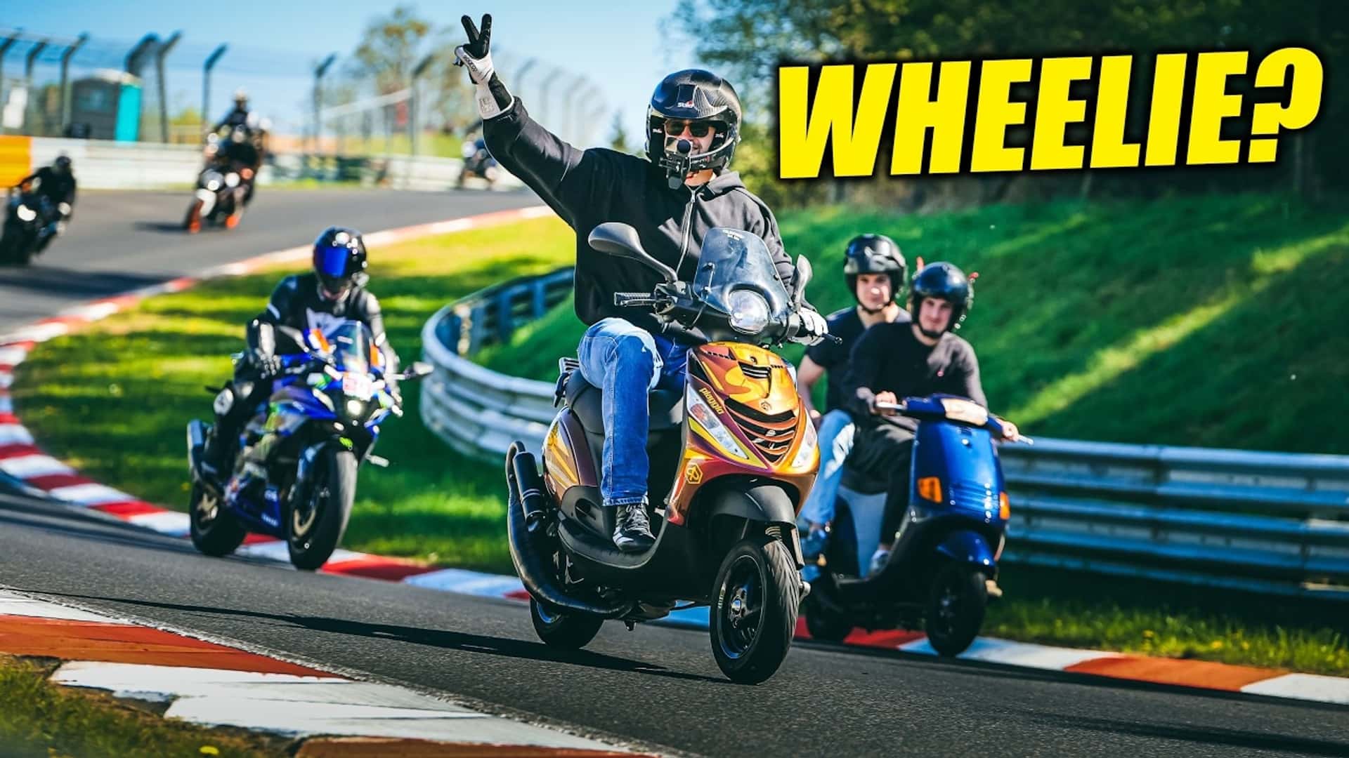 Here's the insanity of what racing a scooter at the Nurburgring is like