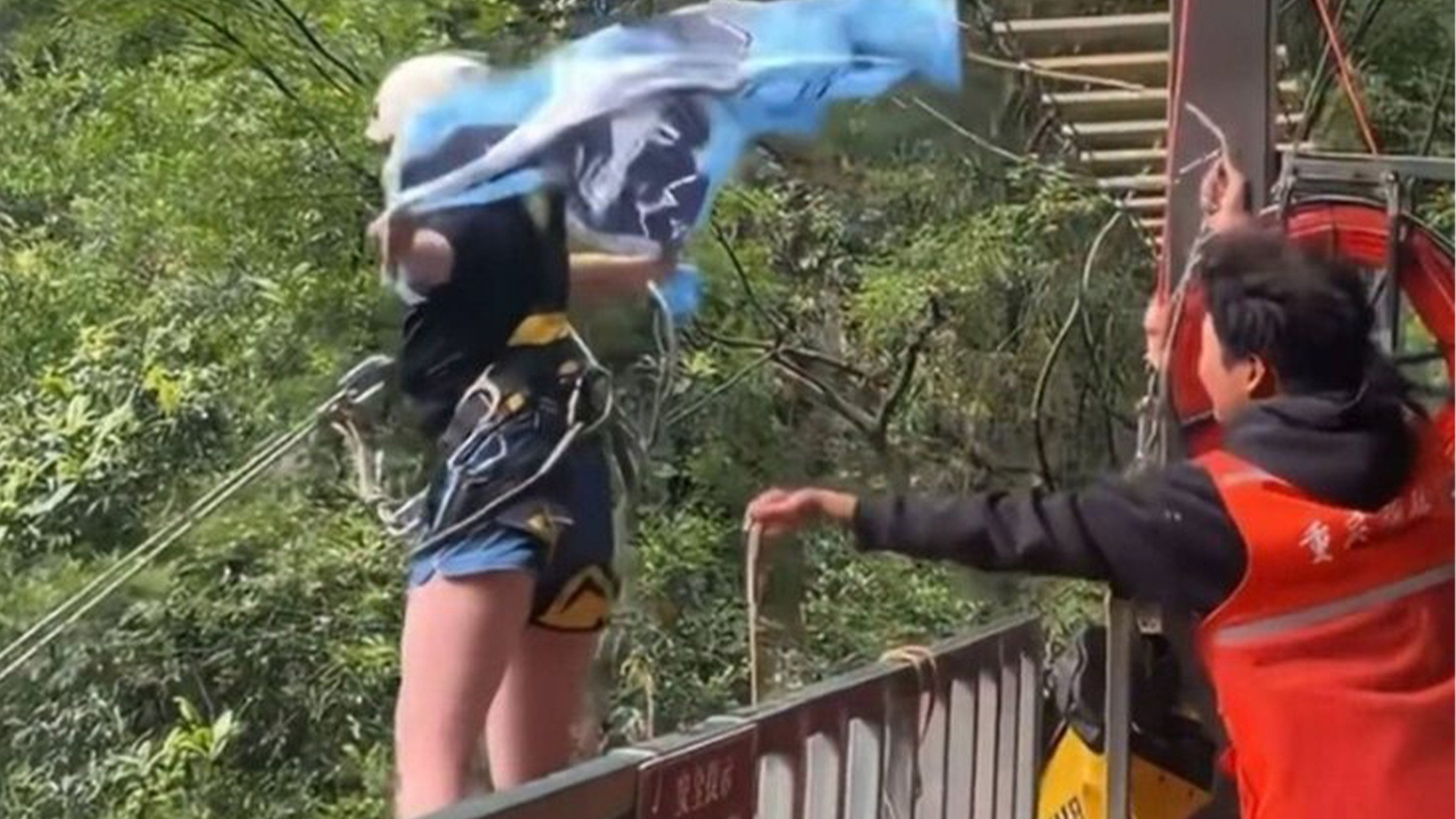 China tourist dies after cliff swing fall as safety rope was loose ...