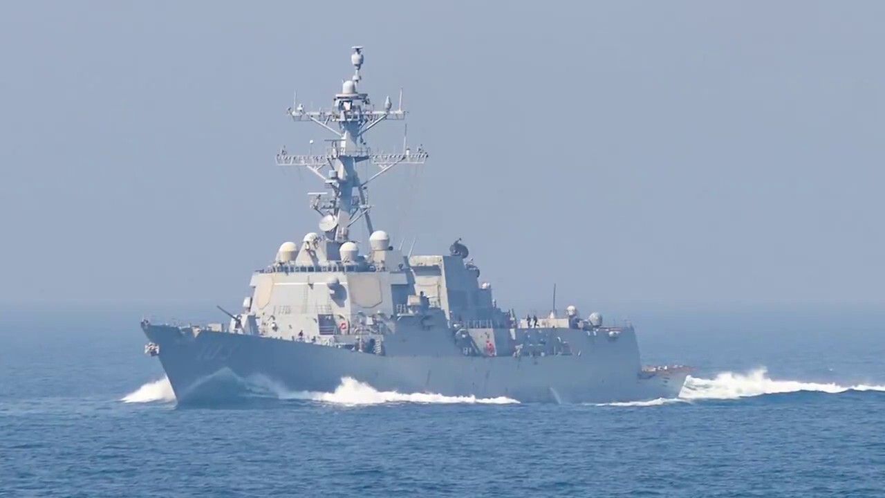 US warships seen in Middle East supporting Iranian port blockade