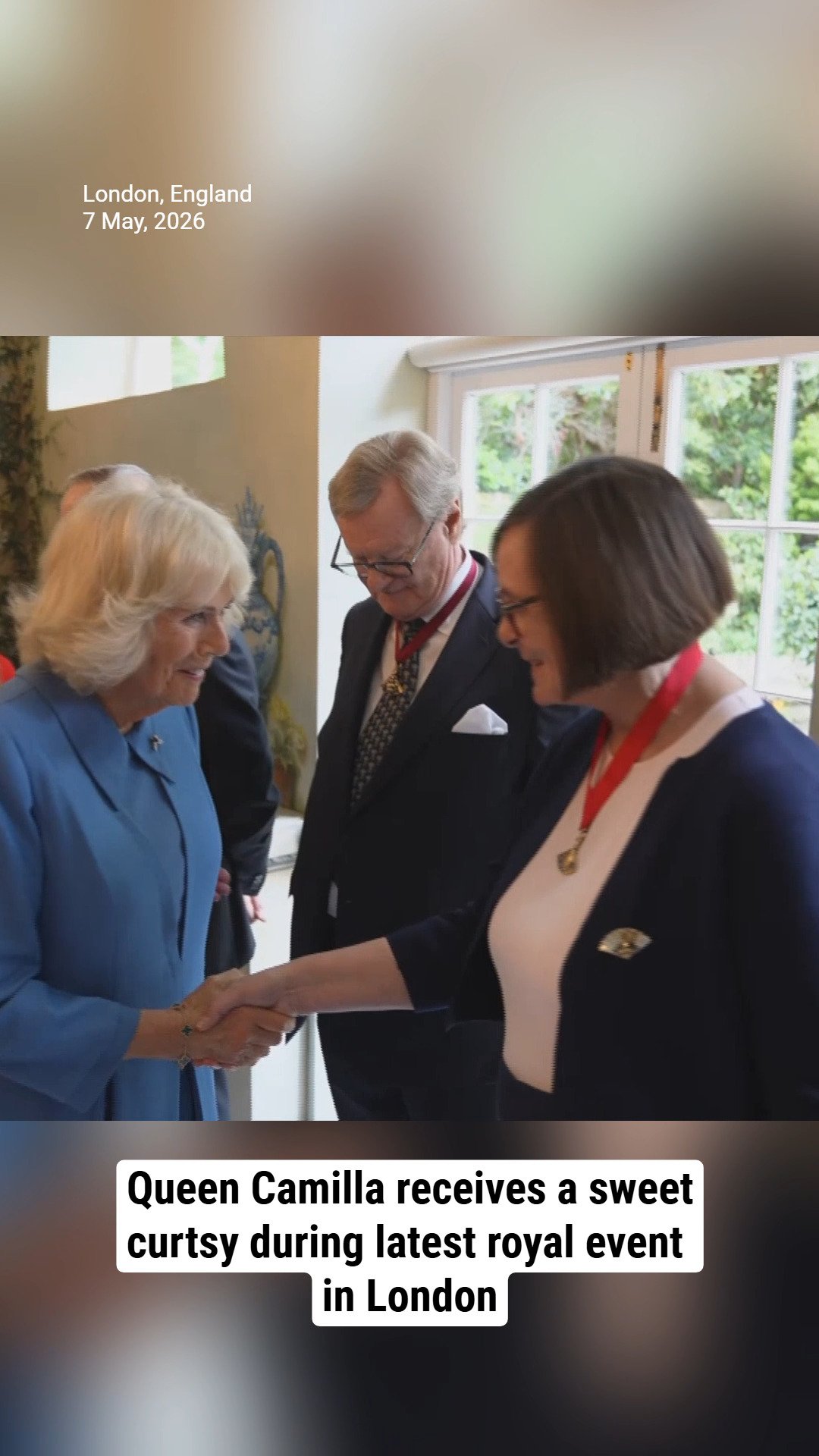 Queen Camilla receives a sweet curtsy during latest royal event in London