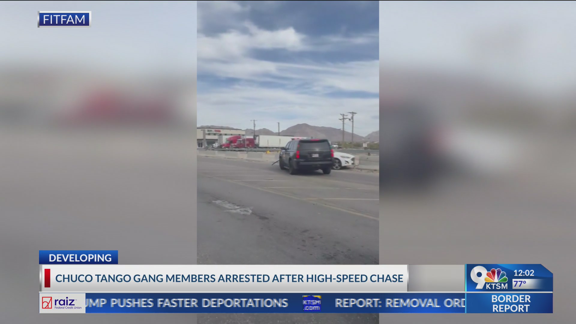 Gang members arrested after high-speed chase
