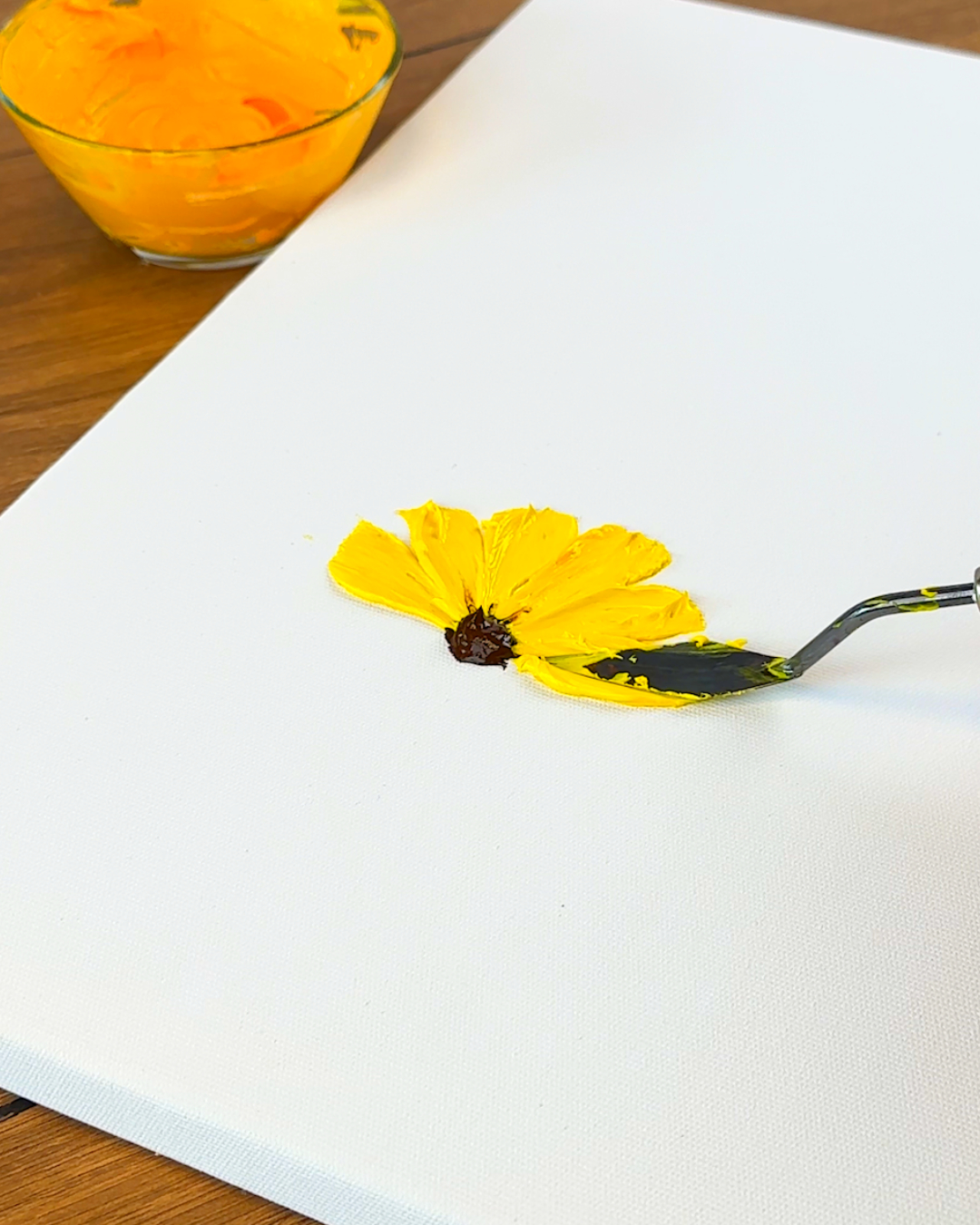 Creative sunflower textured art🌻🖌️