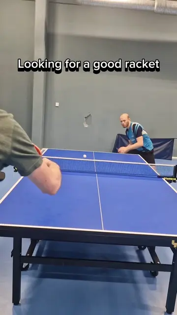 Testing table tennis rackets until one finally feels right