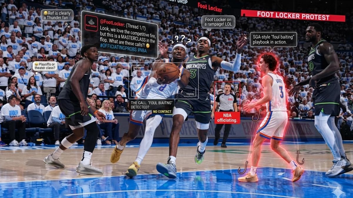 Foot Locker blasts NBA officiating and Thunder foul baiting in ...