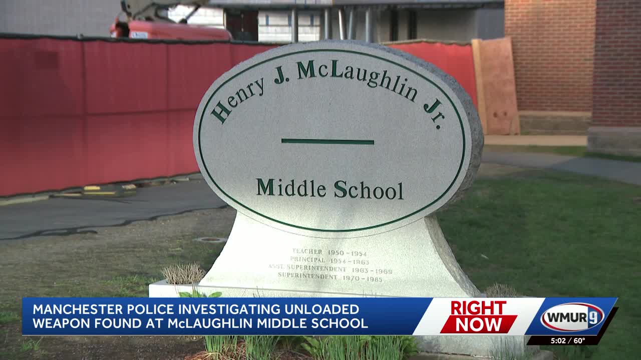 Unloaded gun found in Manchester middle school student's backpack