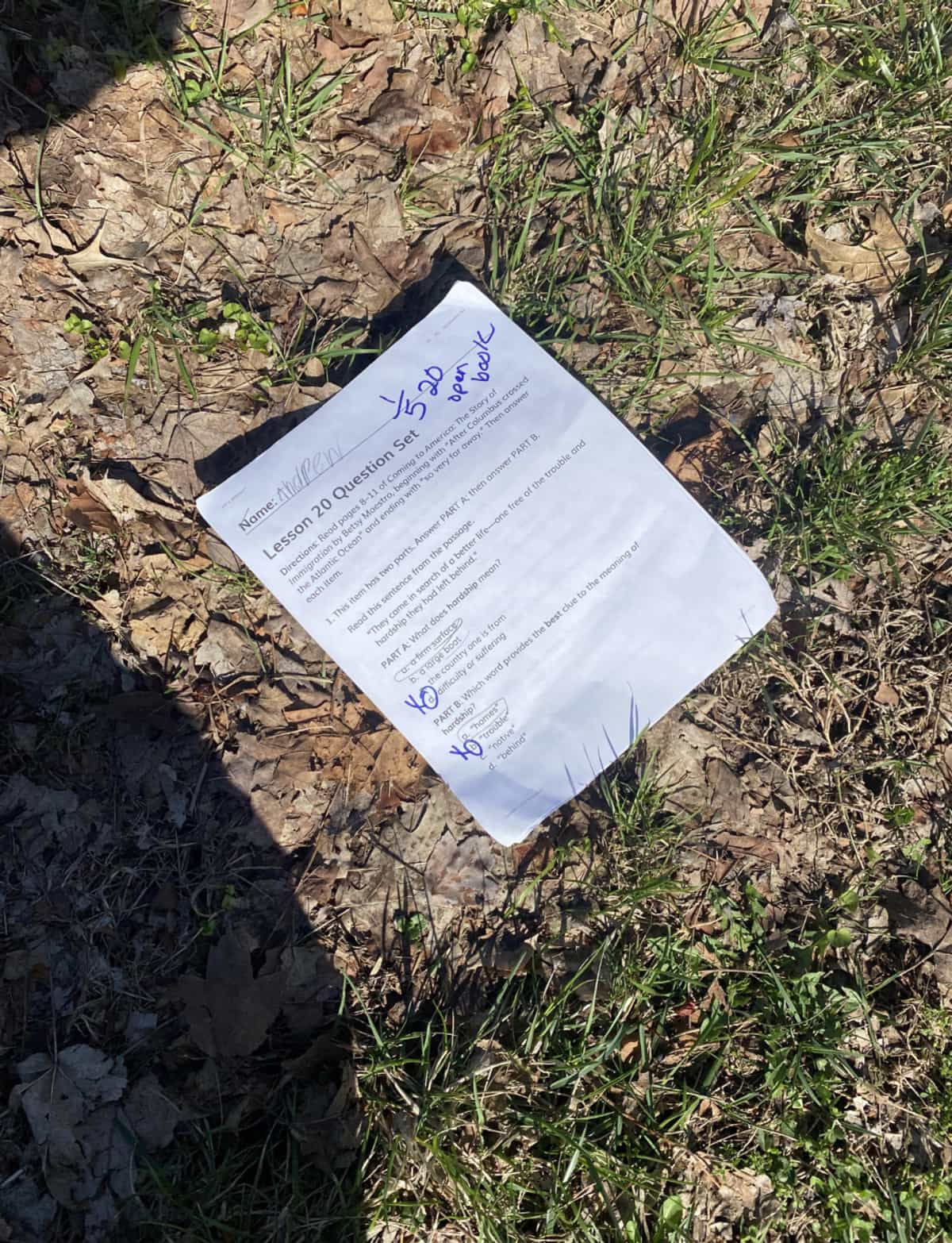 Strange pieces of paper people found this month