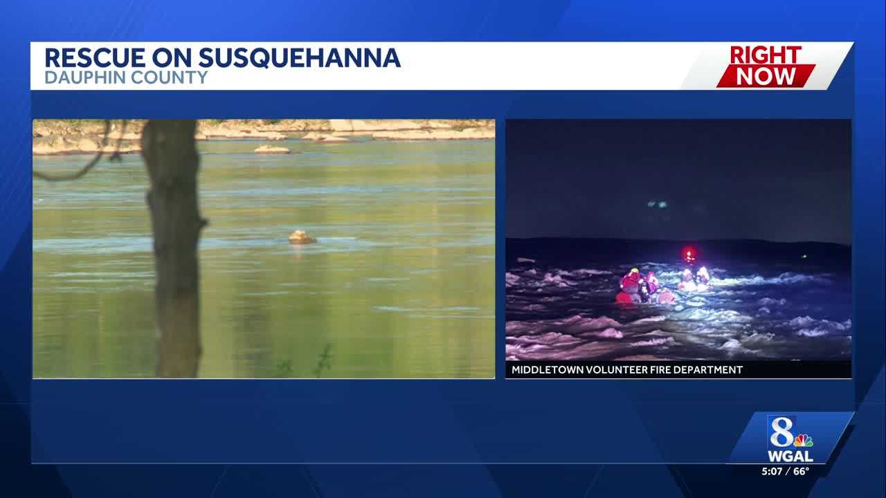 Firefighters rescue stranded boaters, then get stuck themselves