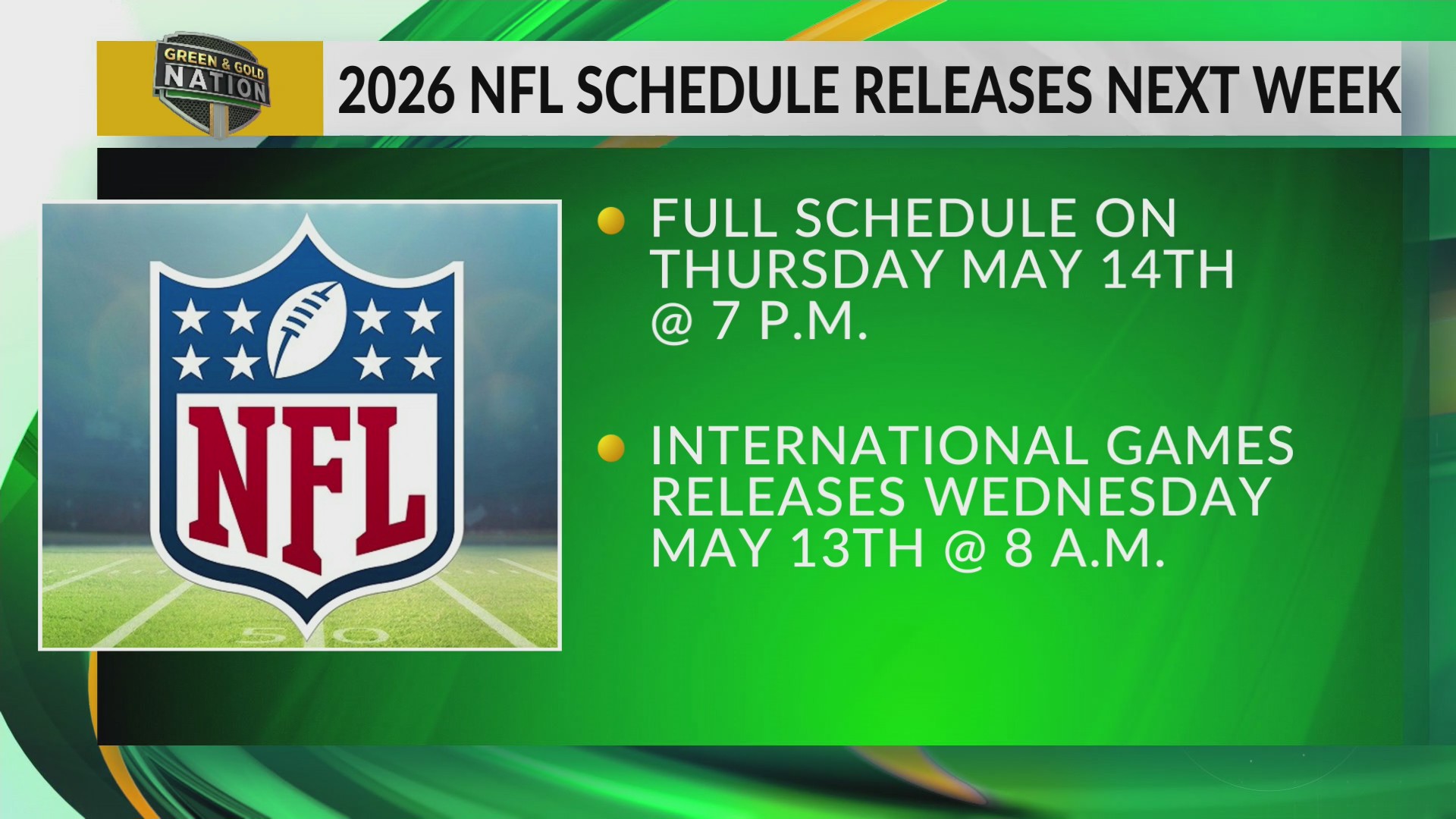 Date announced for full 2026 NFL schedule reveal