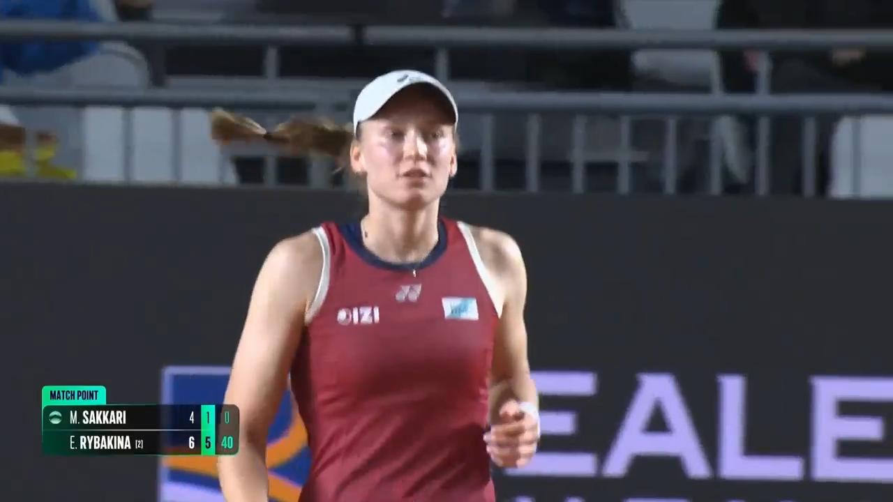 Rybakina too strong for Sakkari in Rome opener