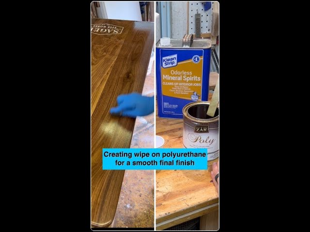 How I get a smooth final coat on my tables #polyurethane #woodfinishing ...